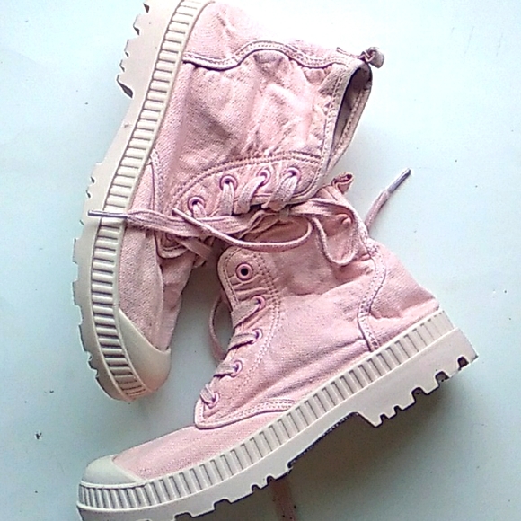 Falls Creek | Shoes | Light Pink Platform High Top Sneakers | Poshmark